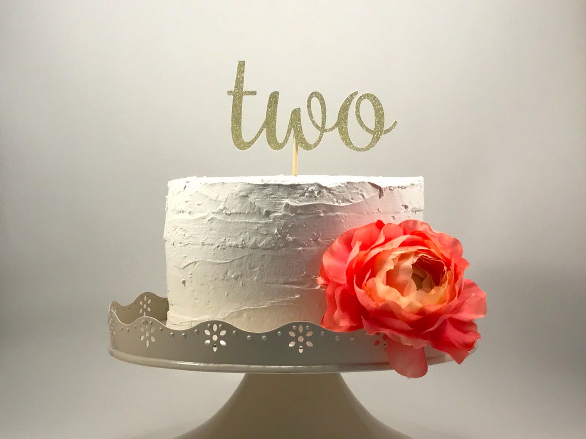 Number Two Cake Topper 2nd Birthday Cake Second Birthday - Etsy
