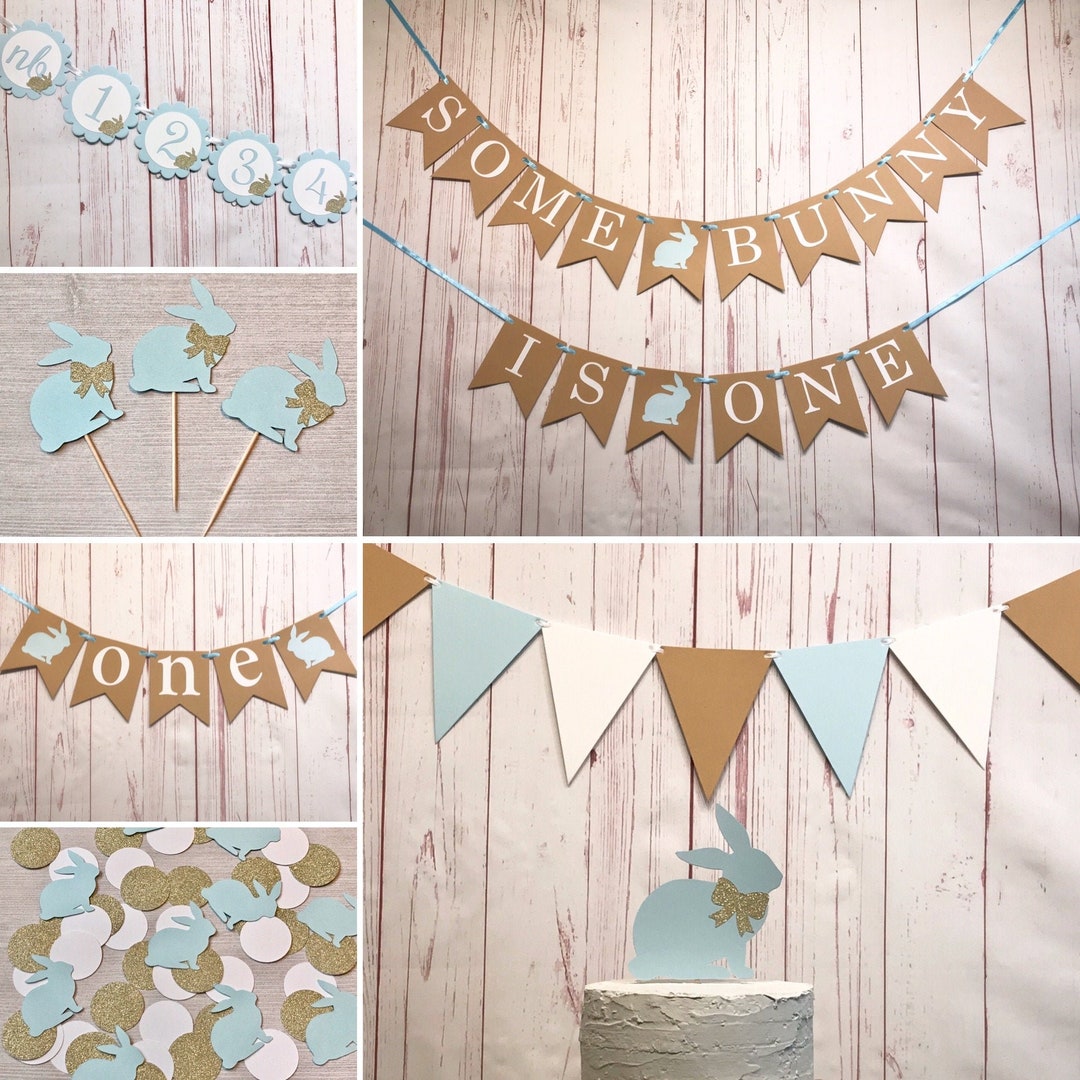 Some Bunny is Turning One Party Package, Bunny 1st Birthday, Somebunny ...