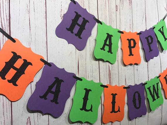 Happy Halloween, Bright Halloween Decor, Halloween Banner, Halloween ...
