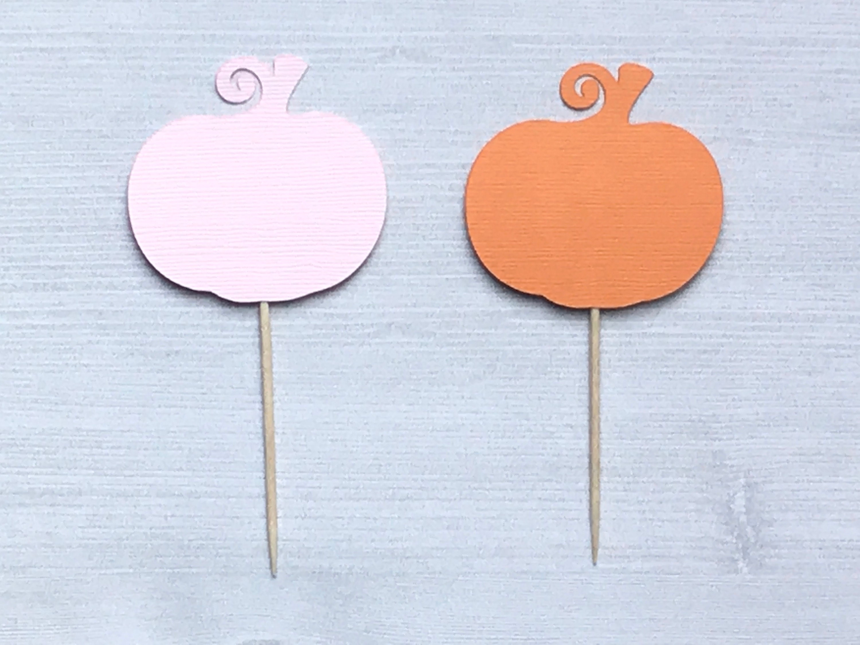 Pumpkin Cupcake Toppers Little Pumpkin Party Decor Pumpkin | Etsy