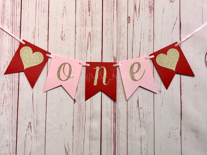 Little Sweetheart Turning One Highchair Banner Valentines - Etsy