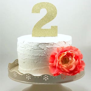 Number 2 Cake Topper, 2nd Birthday Cake, 2 Cake Topper, Number Two Cake ...