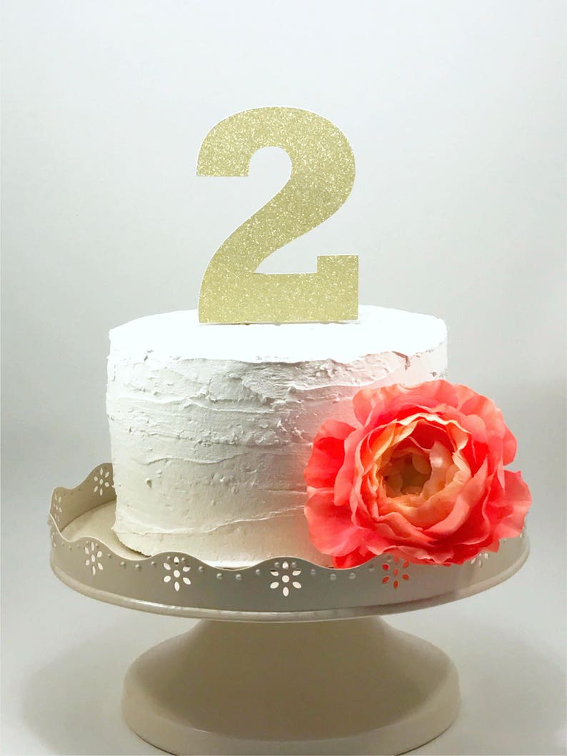 Number 2 Cake Topper 2nd Birthday Cake 2 Cake Topper Number | Etsy