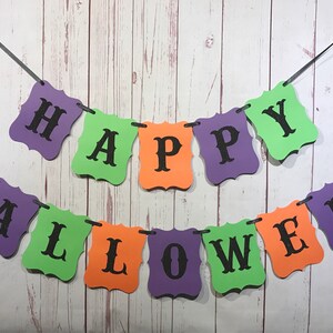 Happy Halloween, Bright Halloween Decor, Halloween Banner, Halloween ...