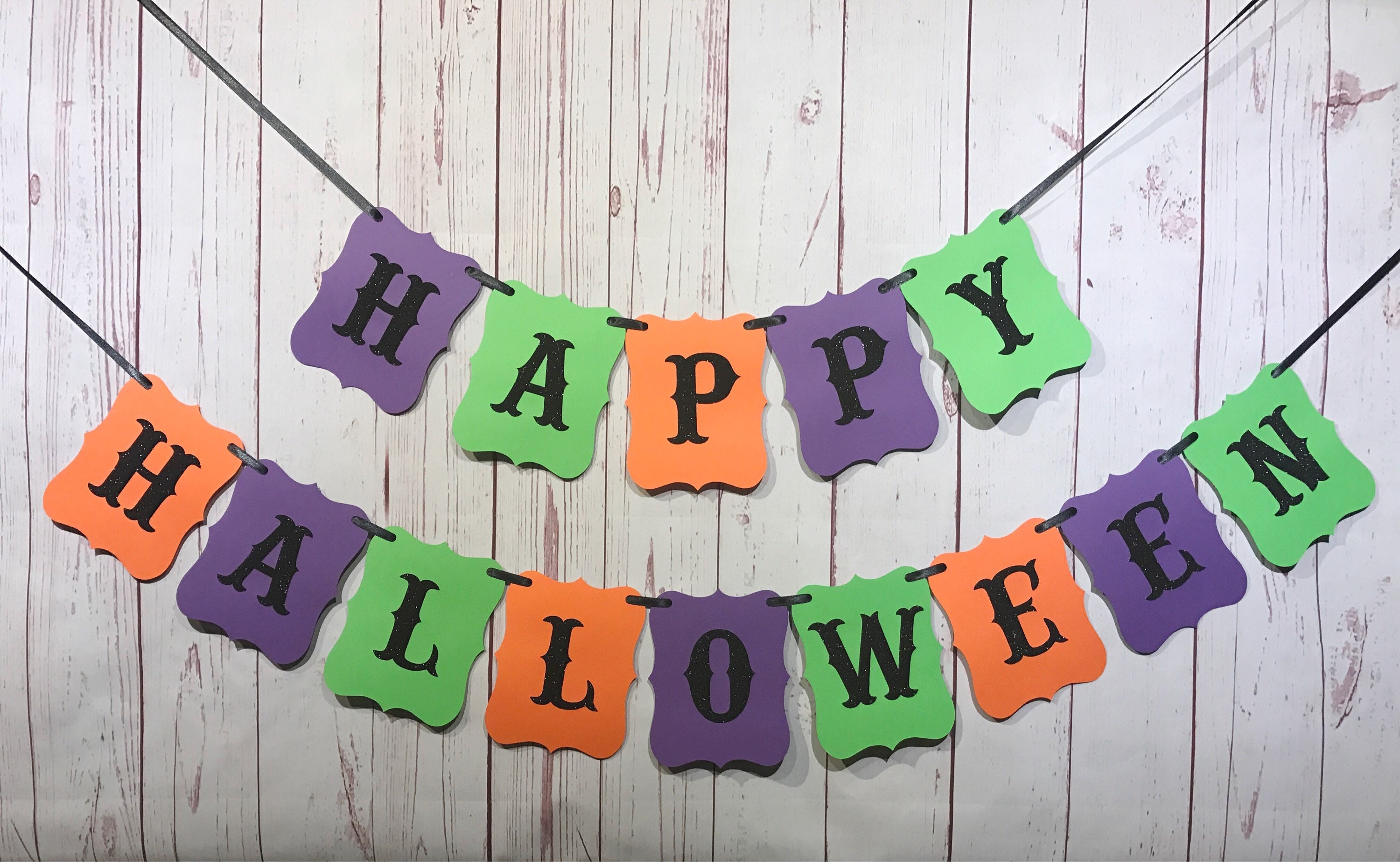 Happy Halloween Bright Halloween Decor Halloween Banner | Etsy