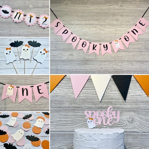 Pink Spooky One Party Package, Our Little Boo Is Turning One, Halloween ...