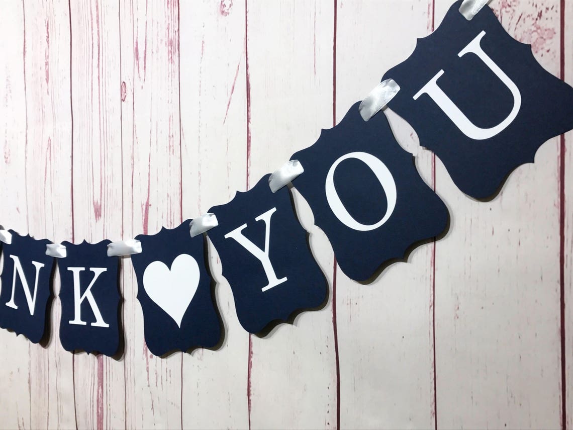 Thank You Banner Wedding Photo Prop Thank You Card Sign - Etsy