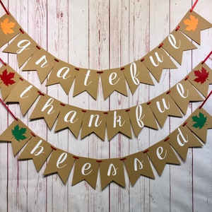 Grateful Banner, Grateful Decor, Thanksgiving Decorations, Fall Banner ...