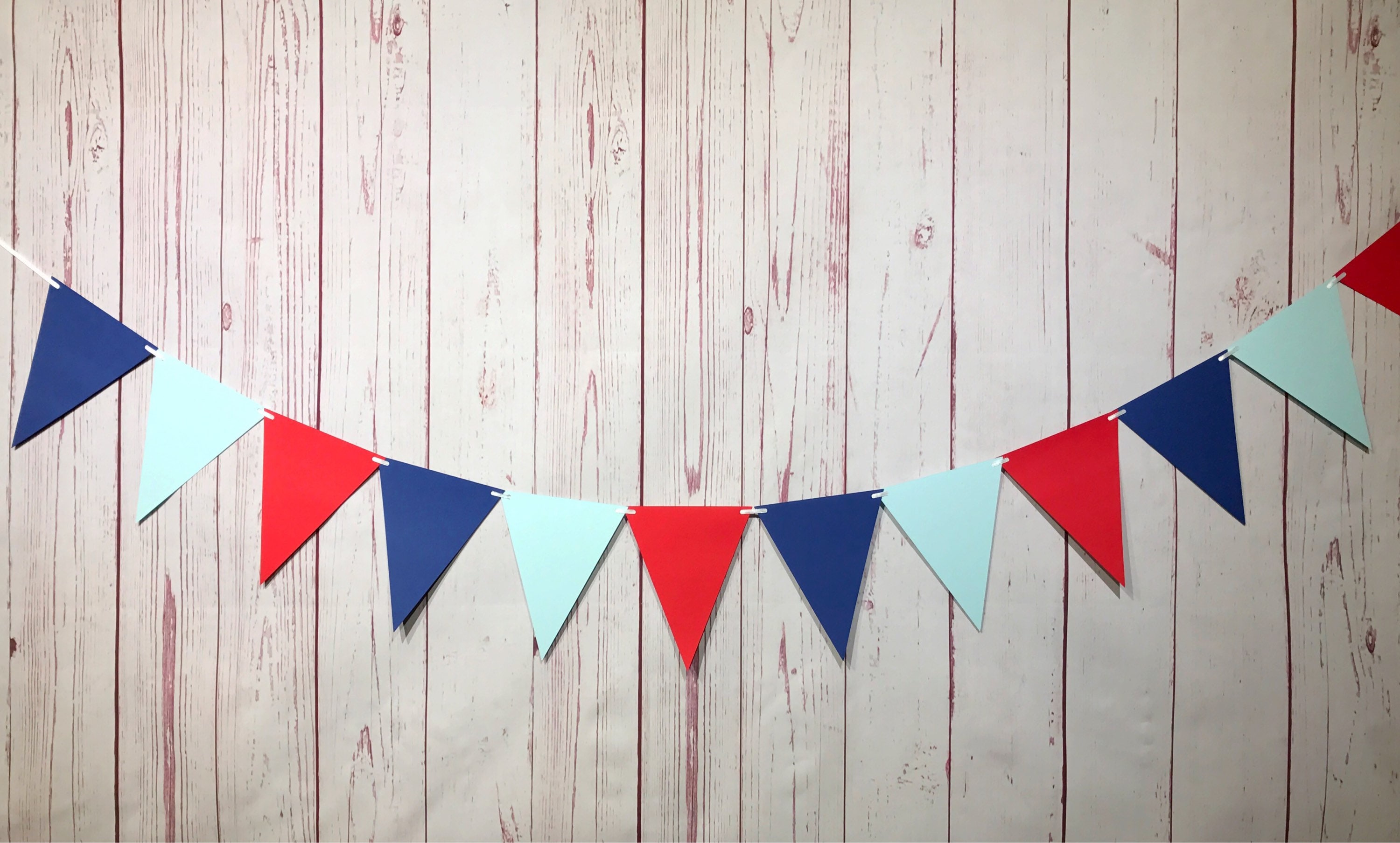 Red Blue Bunting Triangle Bunting Paper Garland Pennant | Etsy