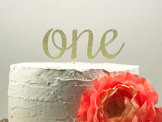 One Cake Topper, Cake Smash Topper, 1st Birthday Cake, First Birthday ...