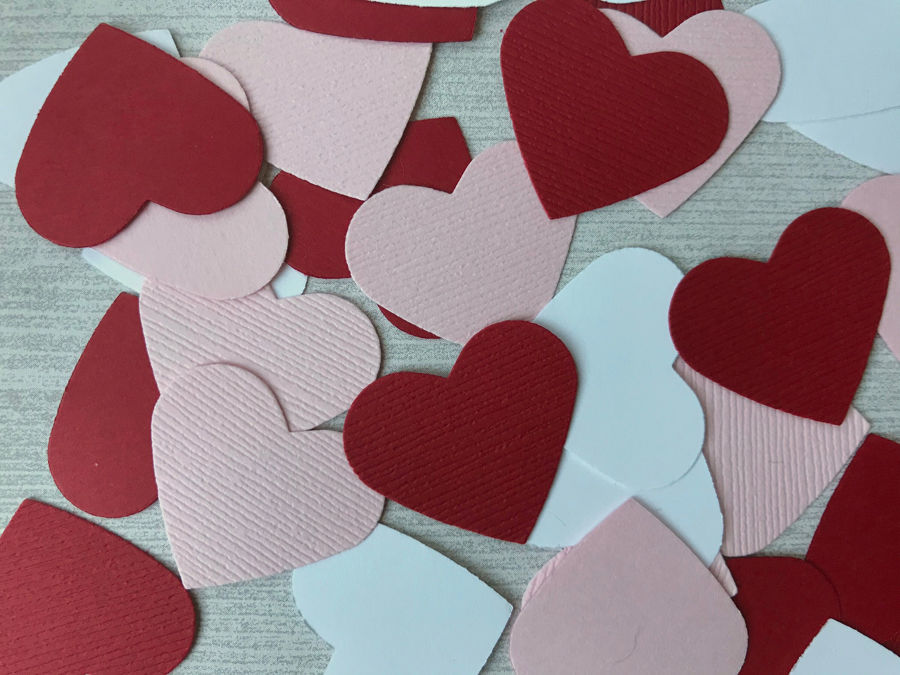 50 Valentine Heart Confetti Valentine's Confetti | Etsy