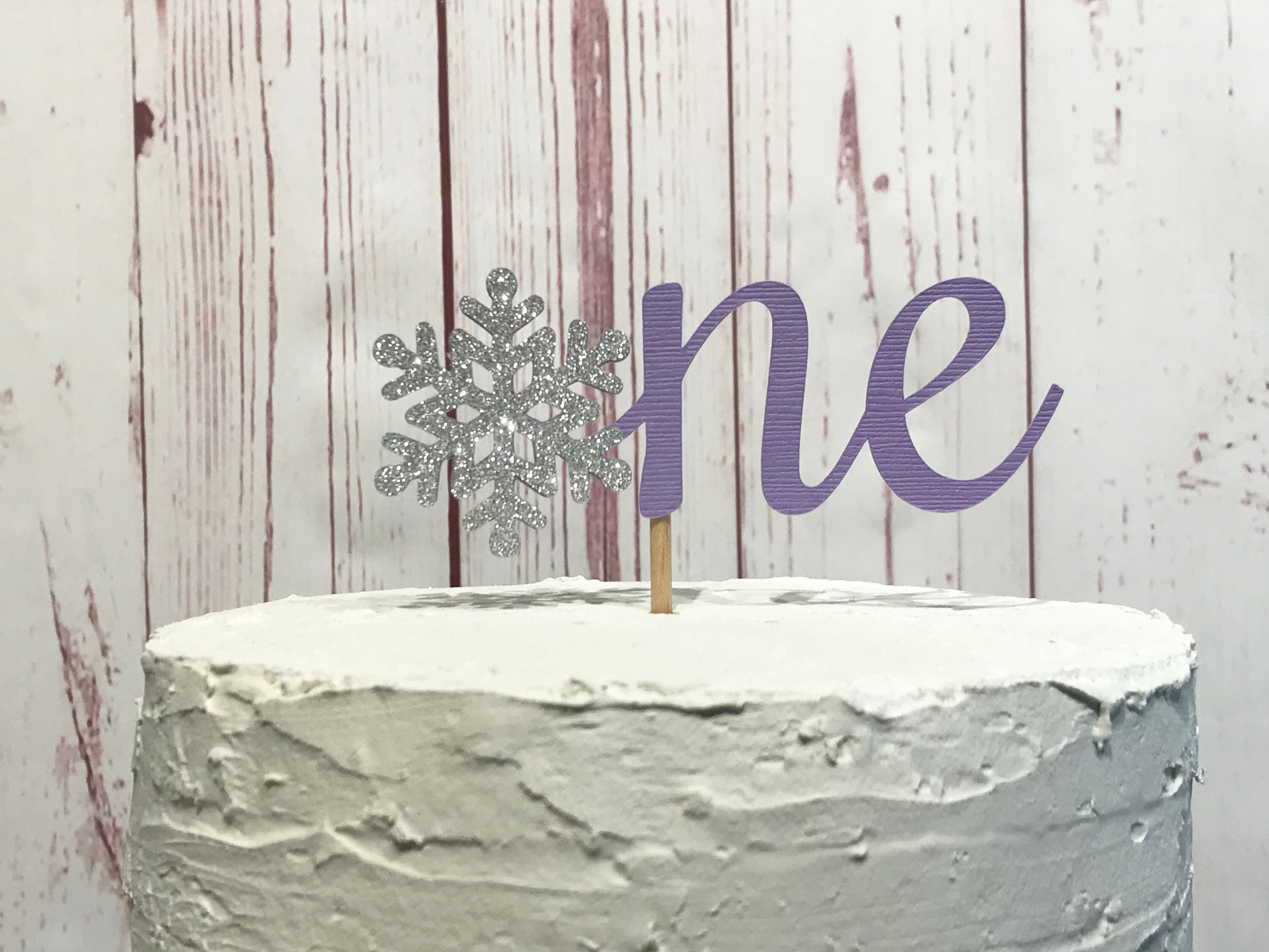 Purple Snowflake Cake Topper Winter Onederland Cake Topper | Etsy