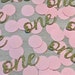 50 Gold and Pink One Confetti 1st Birthday Girl Decorations - Etsy