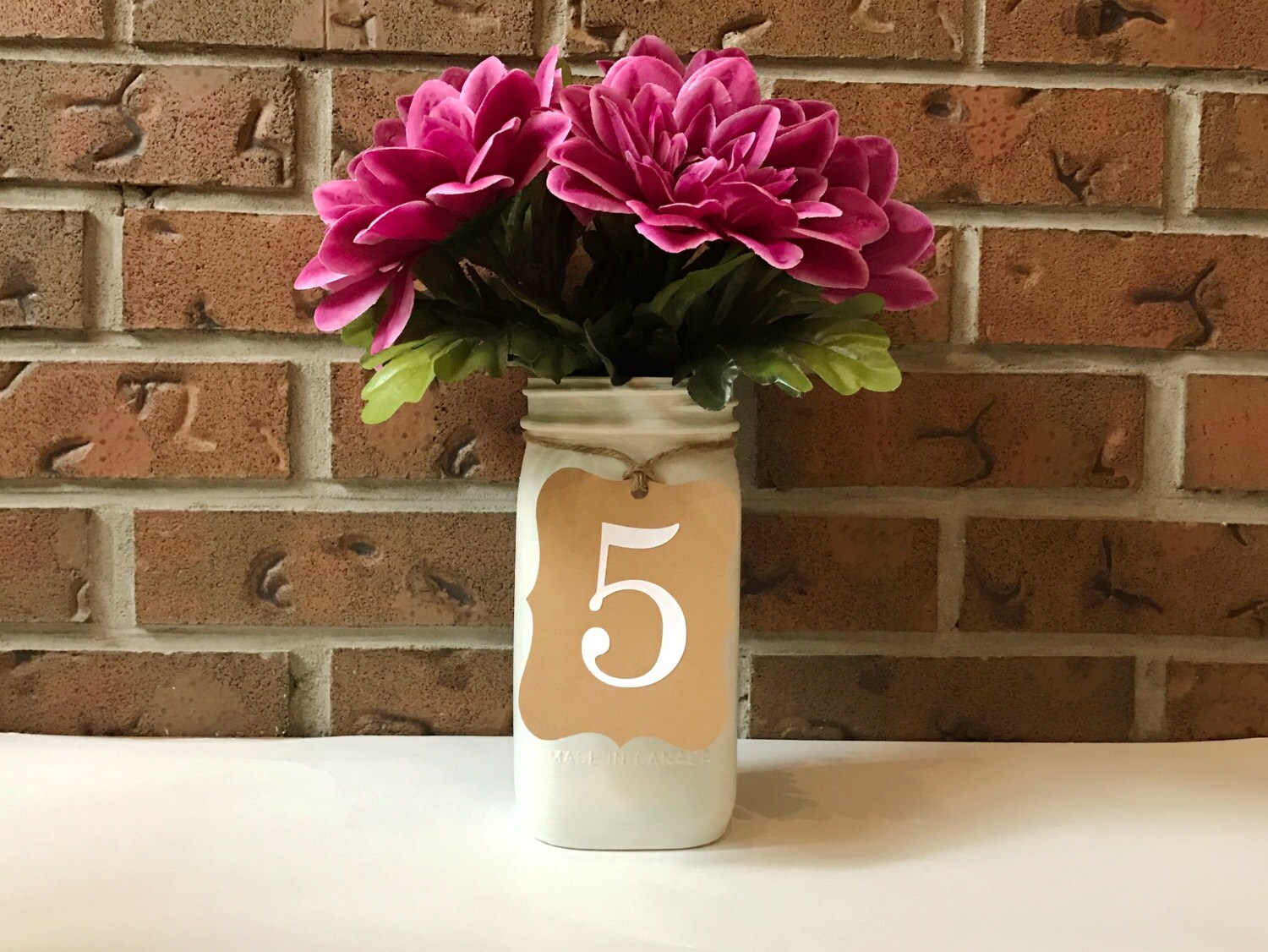 Set of 10 Table Number Tags Mason Jar Tag Wedding Reception - Etsy Canada