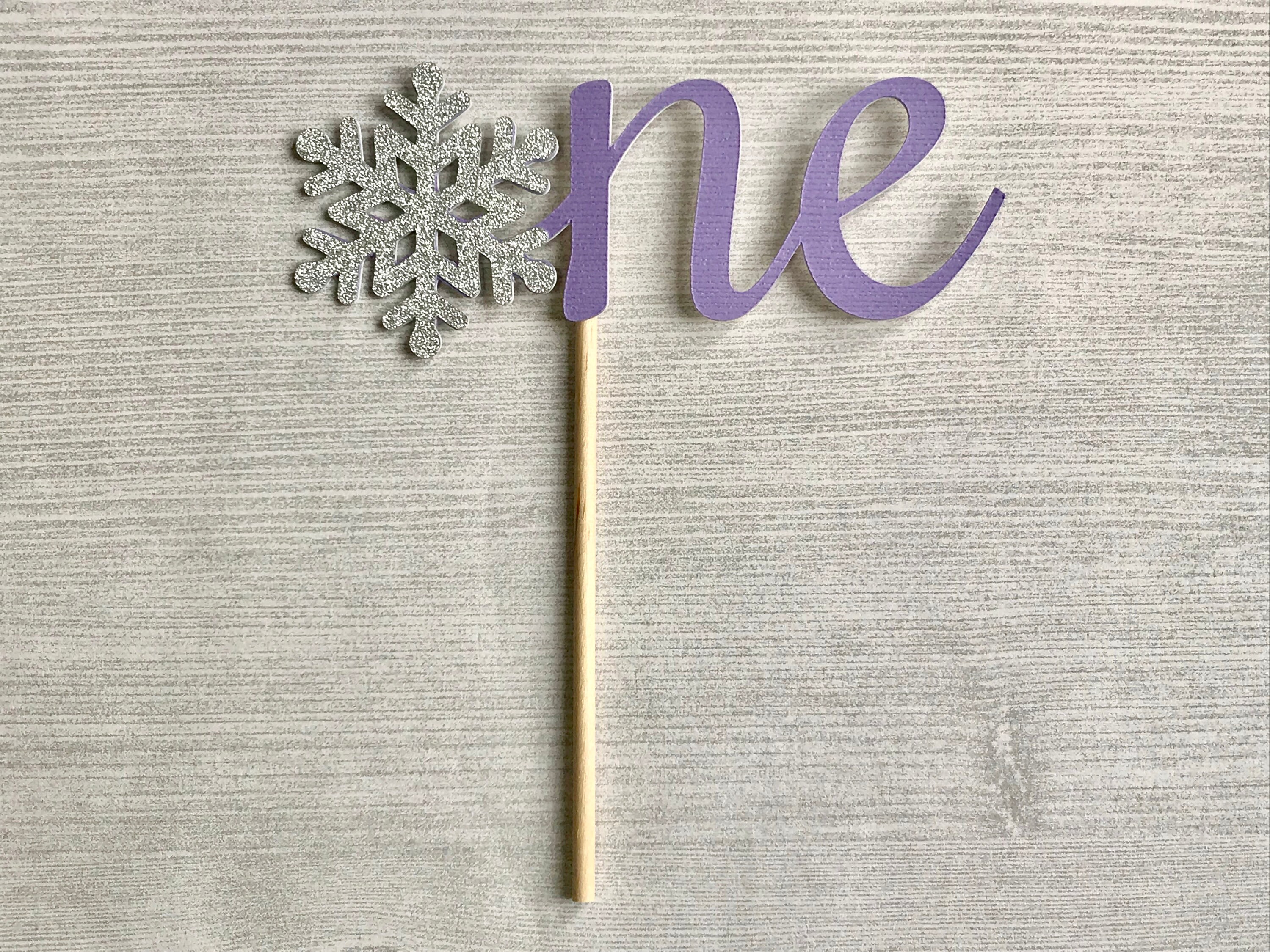 Purple Snowflake Cake Topper Winter Onederland Cake Topper - Etsy