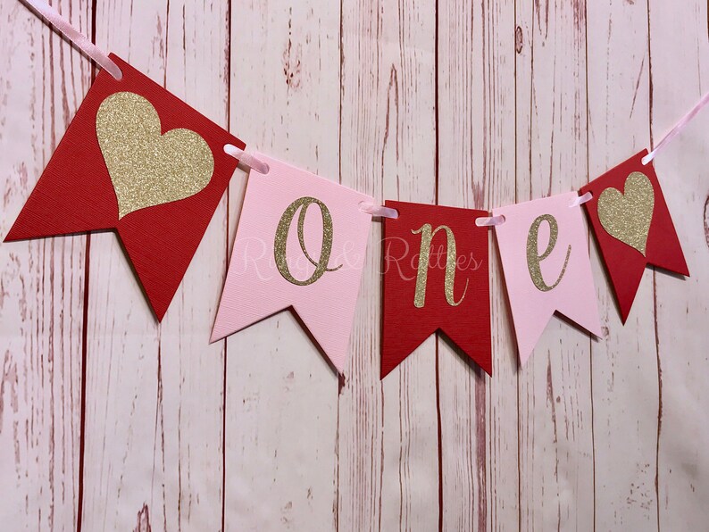 Little Sweetheart Turning One Highchair Banner Valentines - Etsy