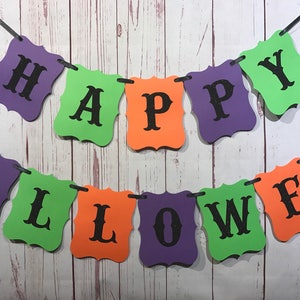 Happy Halloween, Bright Halloween Decor, Halloween Banner, Halloween ...