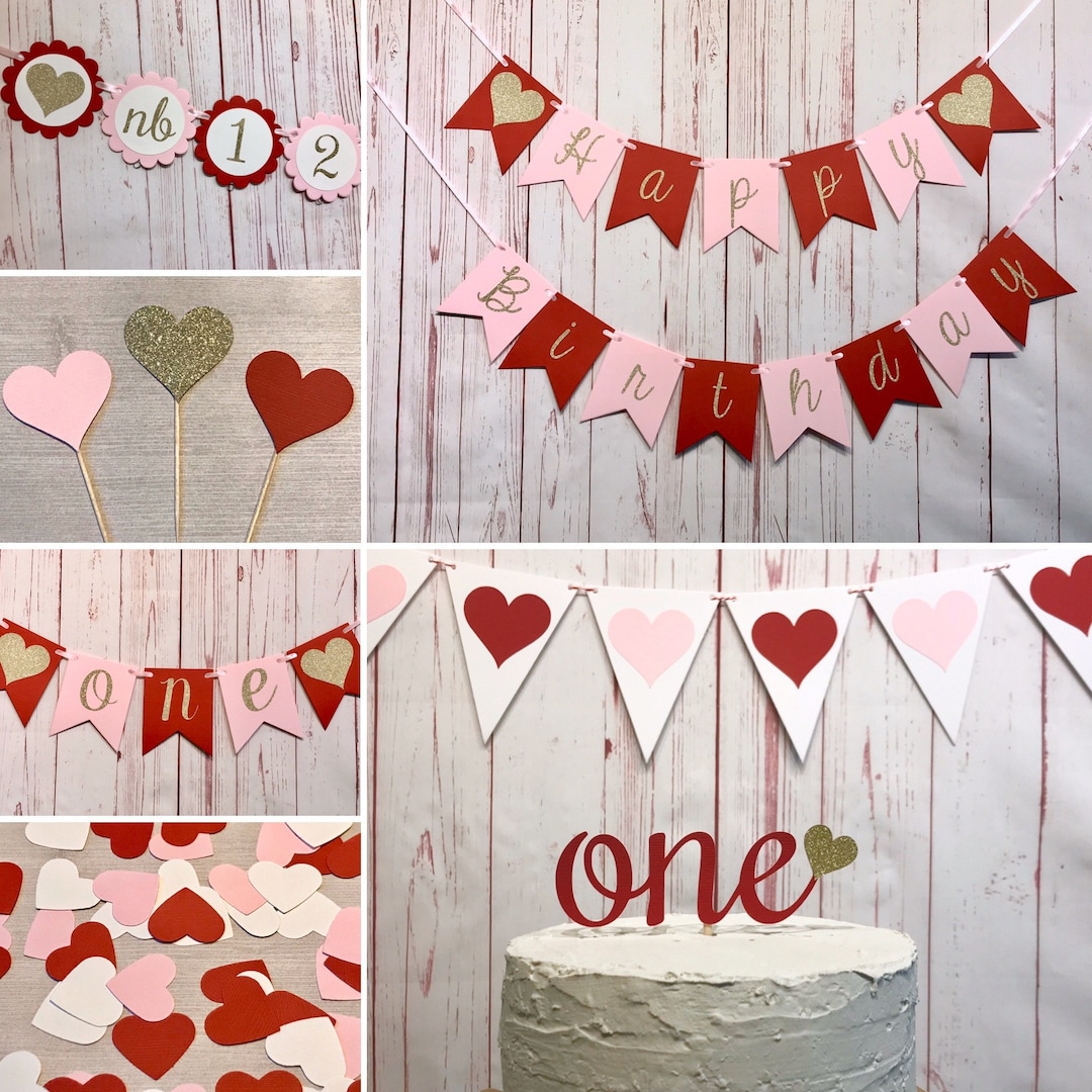 Sweetheart 1st Birthday Party Package, Little Sweetheart Party ...