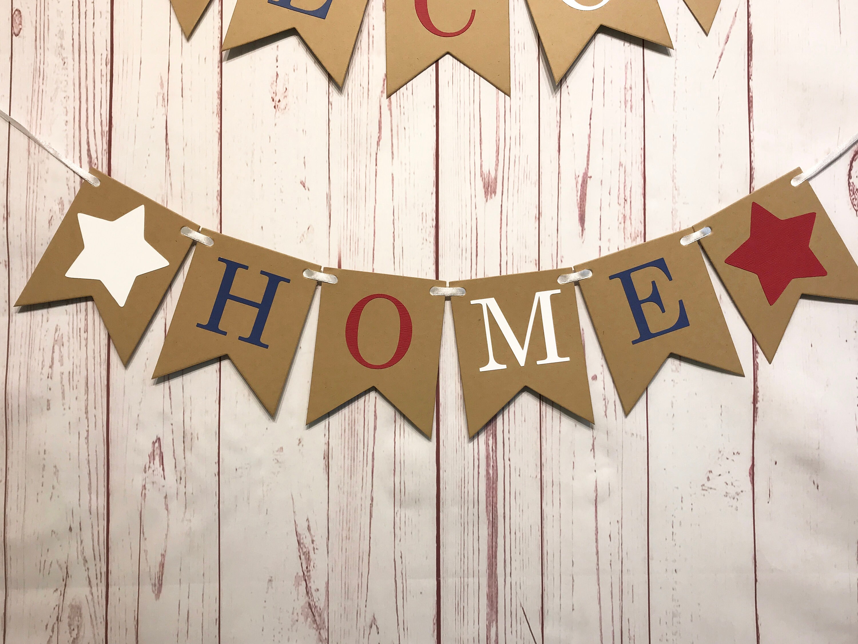 Welcome Home Sign Red White and Blue Military Homecoming | Etsy