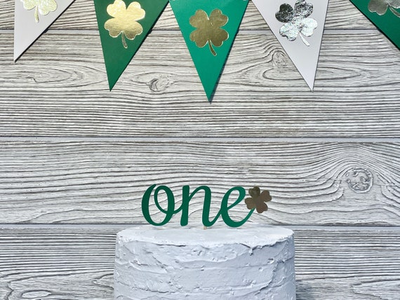 Lucky One Cake Topper, Shamrock First Birthday Cake Topper, Lucky One ...