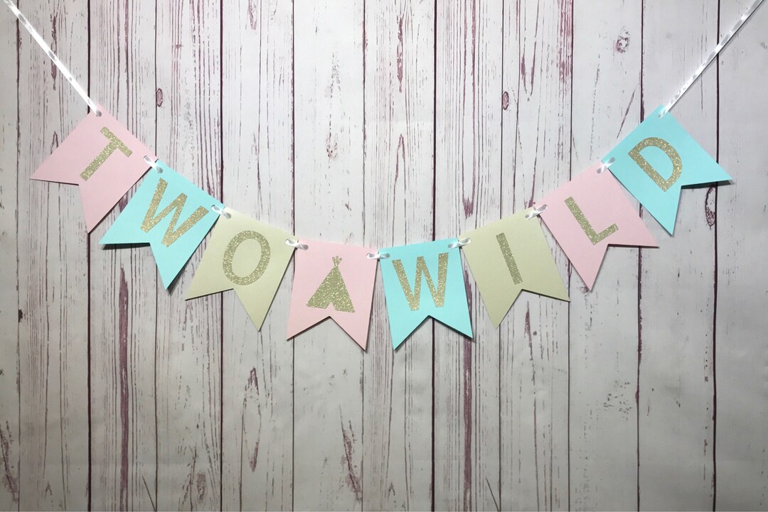 Two Wild Banner, Two Wild Birthday, Two Wild Girl, 2nd Birthday, Second ...