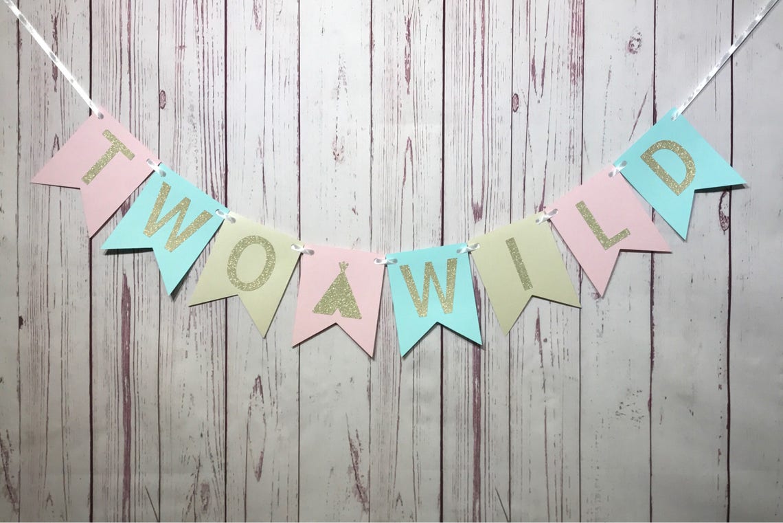 Two Wild Banner Two Wild Birthday Two Wild Girl 2nd - Etsy