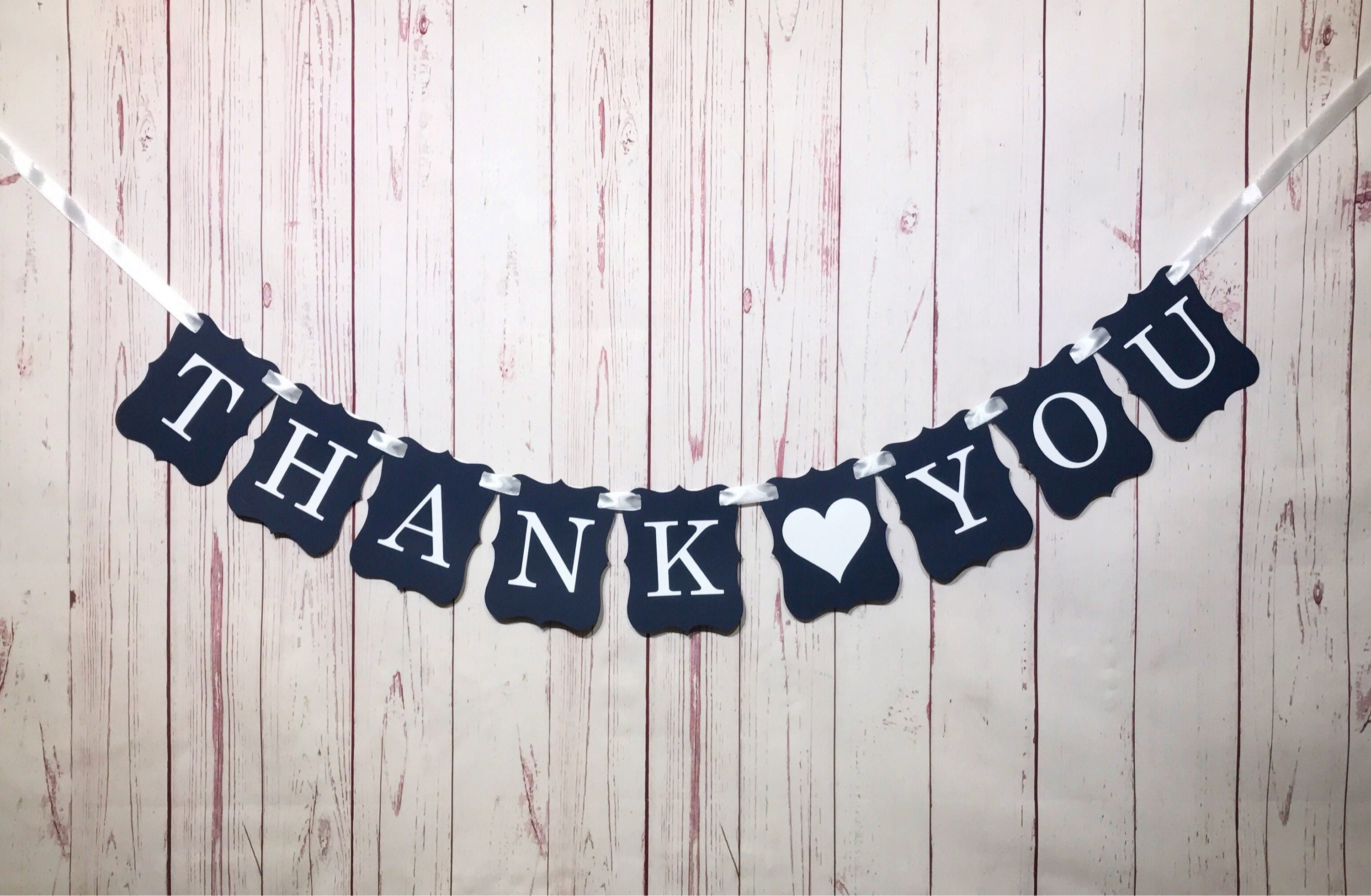 Thank You Banner Wedding Photo Prop Thank You Card Sign - Etsy