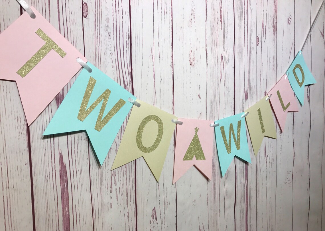 Two Wild Banner Two Wild Birthday Two Wild Girl 2nd - Etsy