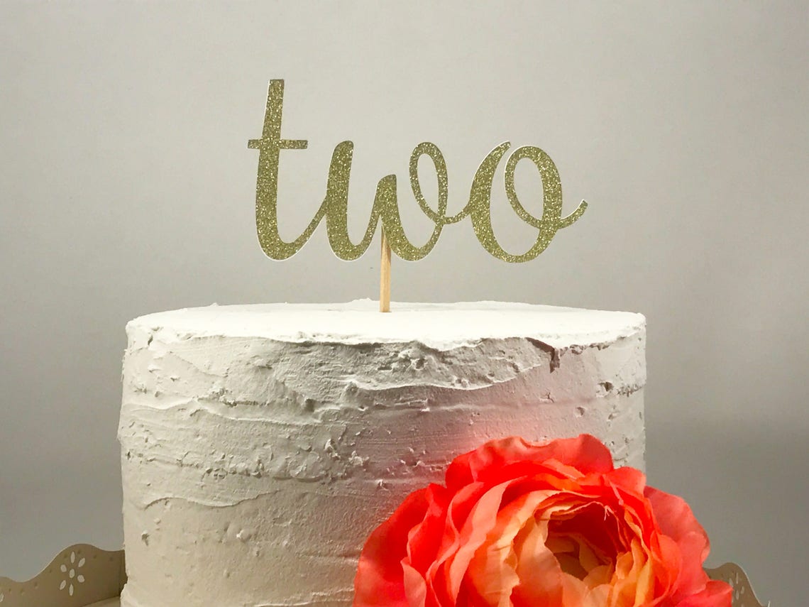 Number Two Cake Topper 2nd Birthday Cake Second Birthday - Etsy