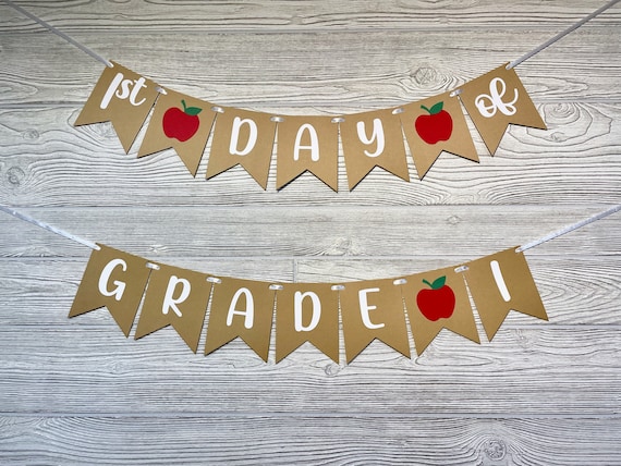 1st Day Of School Banner First Day Of School Back To School Apple Sign First Day Of Grade 1 1st-day-of-school-banner-first-day-of-school-back-to-school-apple-sign-first-day-of-grade-1