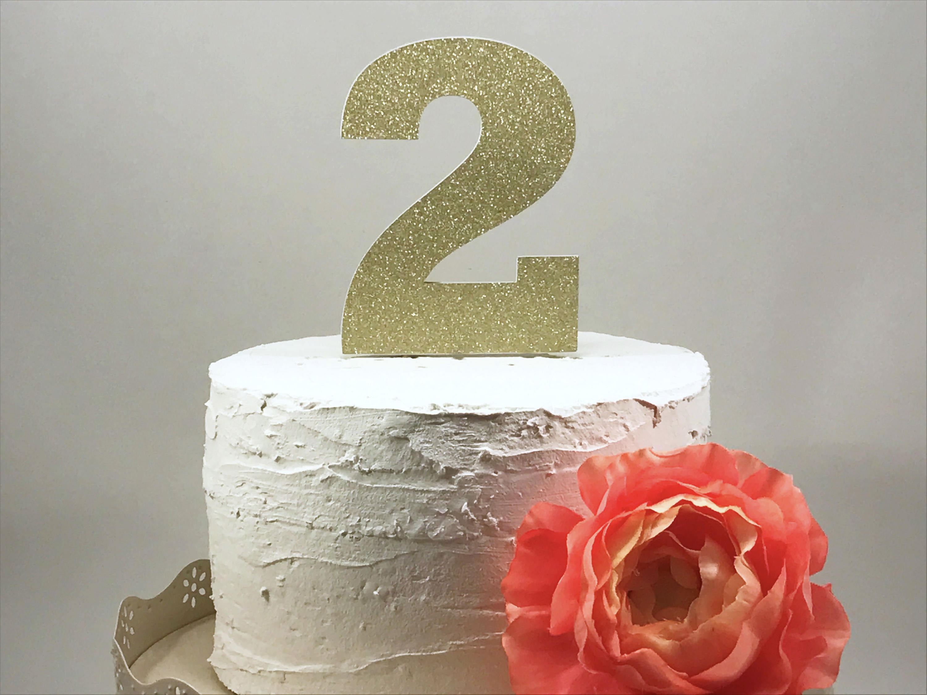 Number 2 Cake Topper 2nd Birthday Cake 2 Cake Topper Number | Etsy