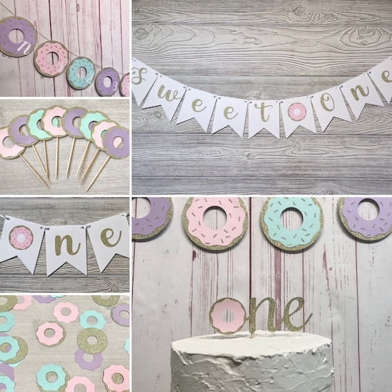 Sweet One Birthday Bundle, Donut 1st Birthday, Girl 1st Birthday ...