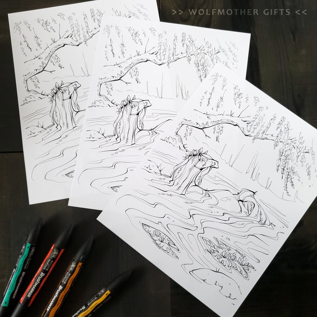 Kelpie Waters Printable Coloring Page - Etsy