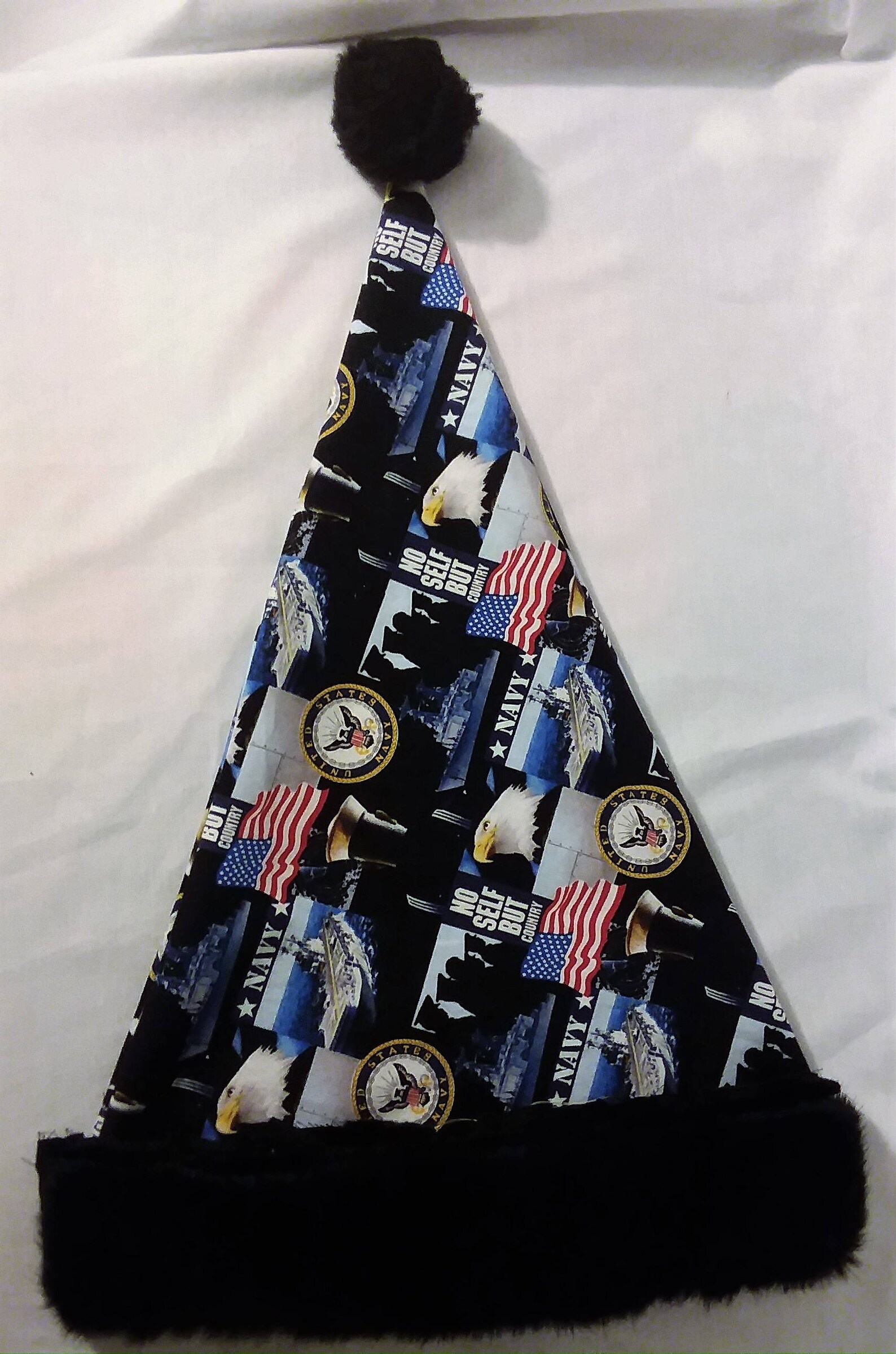 Christmas Santa Hat Made From U.S. Navy Fabric, Go Navy, Beat Army! - Etsy