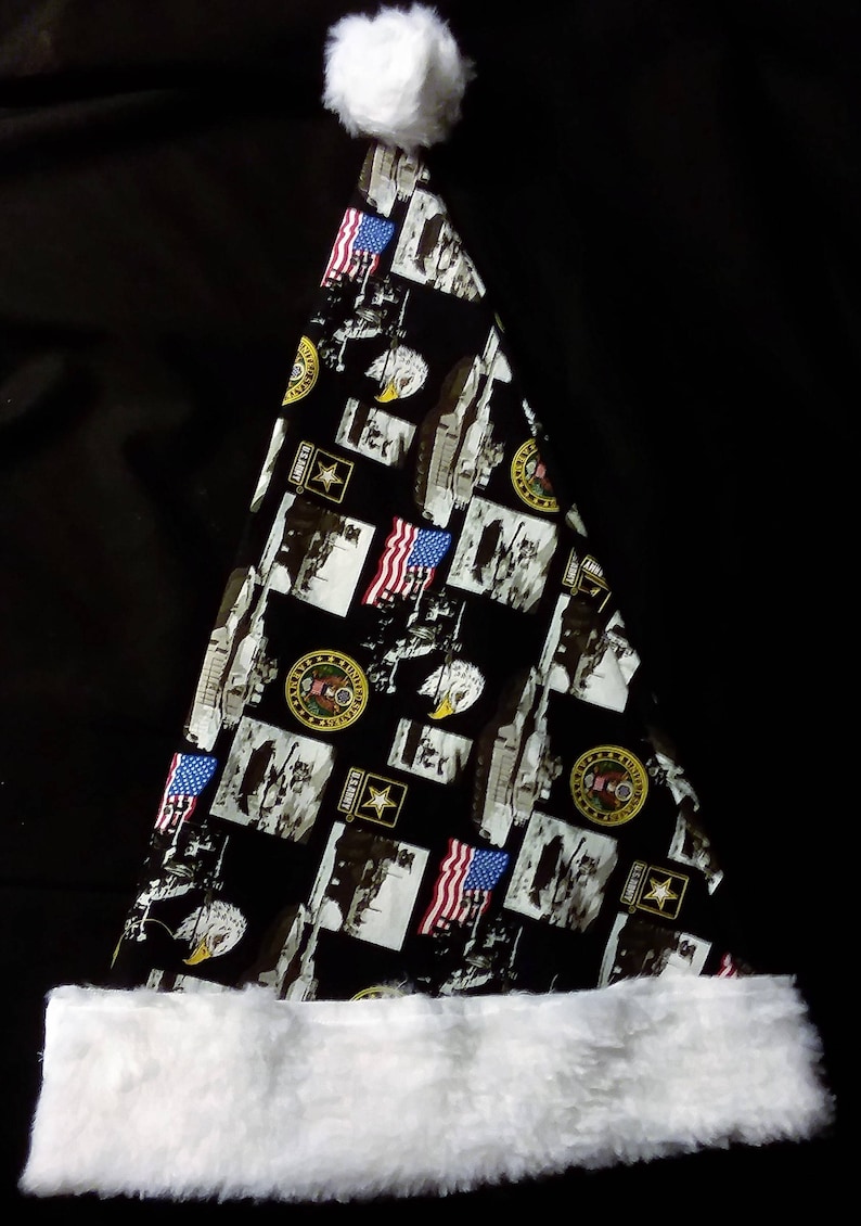 Christmas Santa Hat Made From U.S. Army Fabric - Go Army, Beat Navy ...