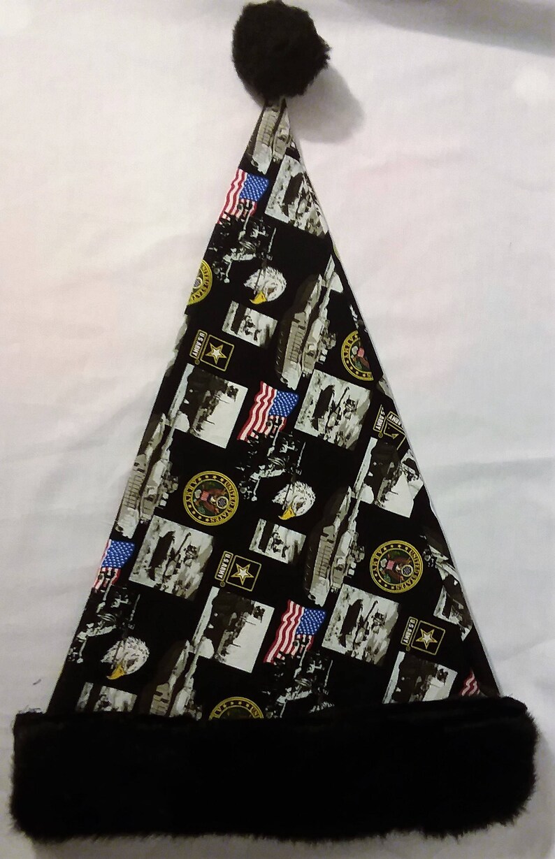 Christmas Santa Hat made From U.S. Army Fabric Go Army Beat | Etsy