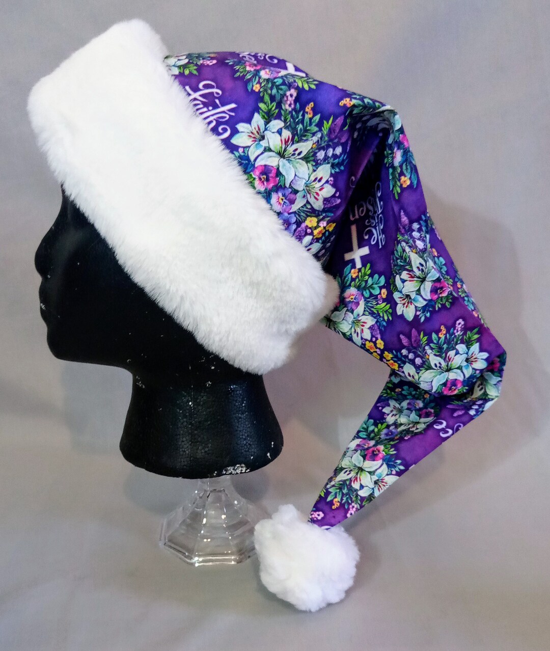 Purple Religious Easter Gospel Christmas Santa Hat - Etsy