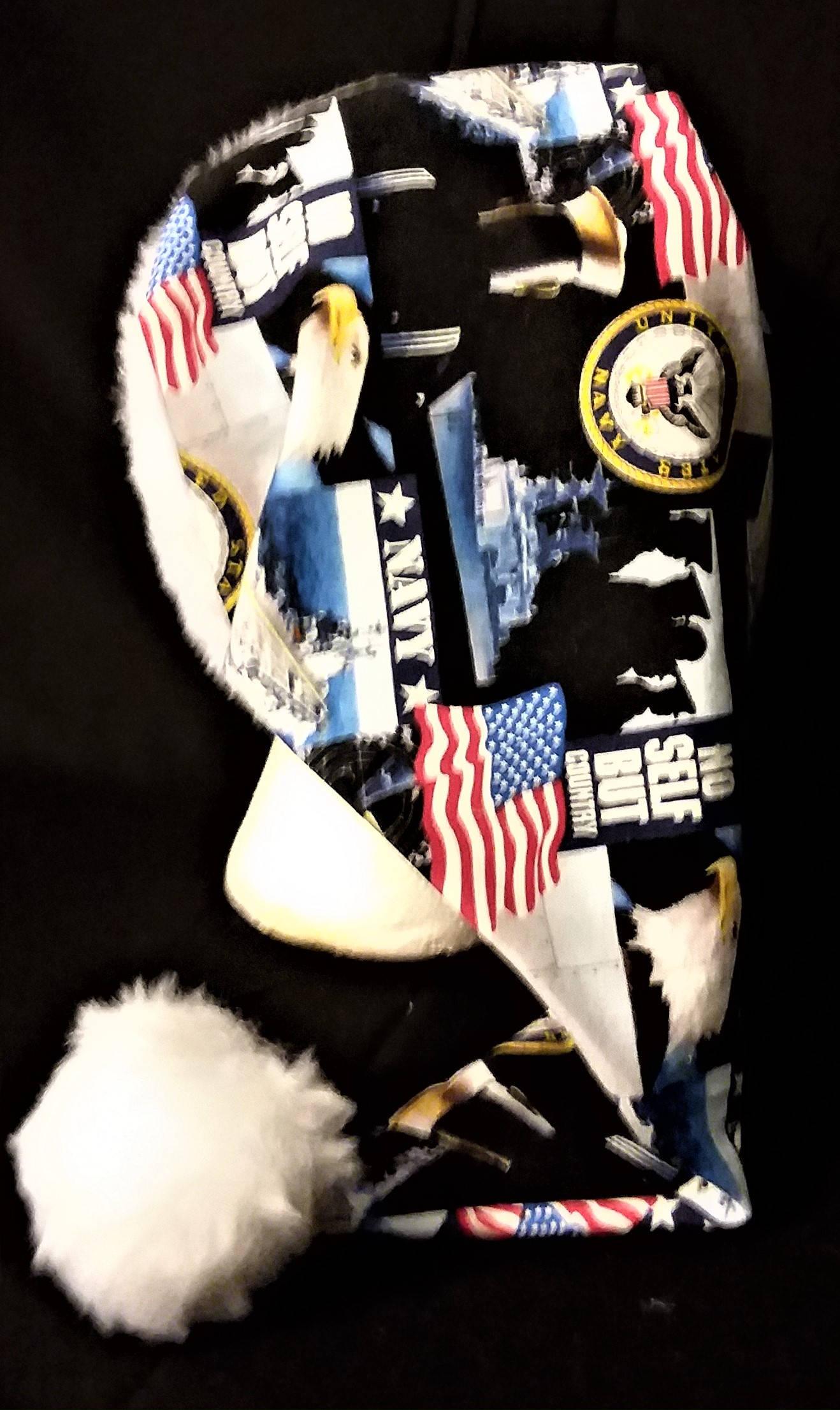 Christmas Santa Hat Made From U.S. Navy Fabric, Go Navy, Beat Army! - Etsy