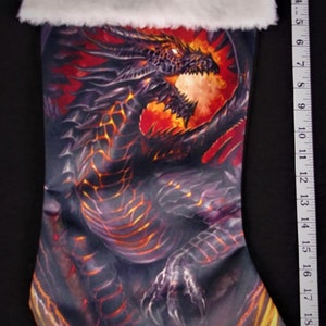 Fire Dragon XL Christmas Stocking - Etsy