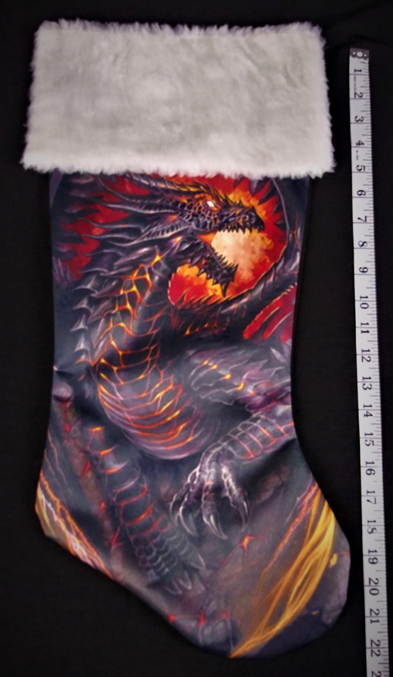 Fire Dragon XL Christmas Stocking - Etsy