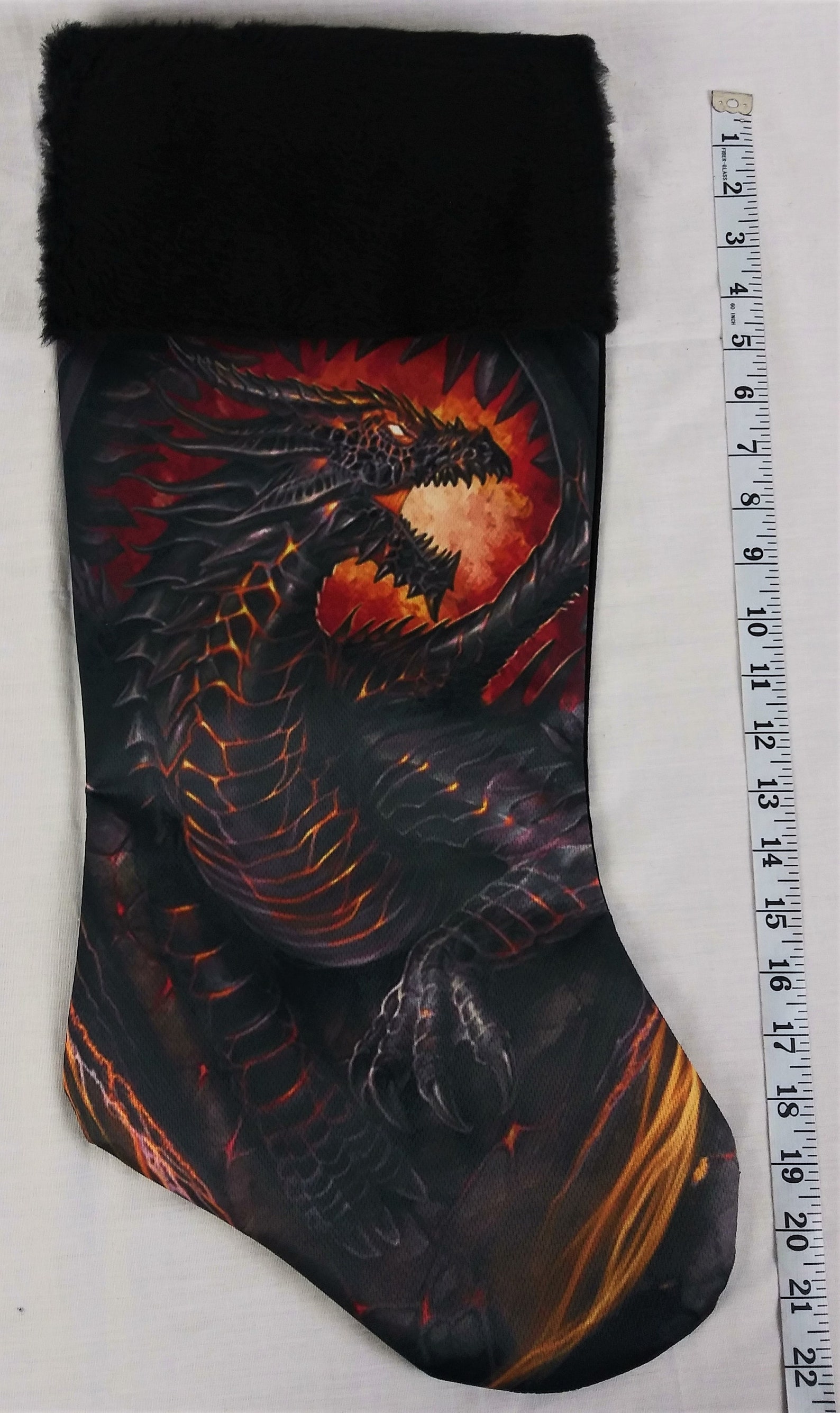 Fire Dragon XL Christmas Stocking - Etsy
