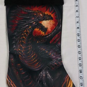Fire Dragon XL Christmas Stocking - Etsy