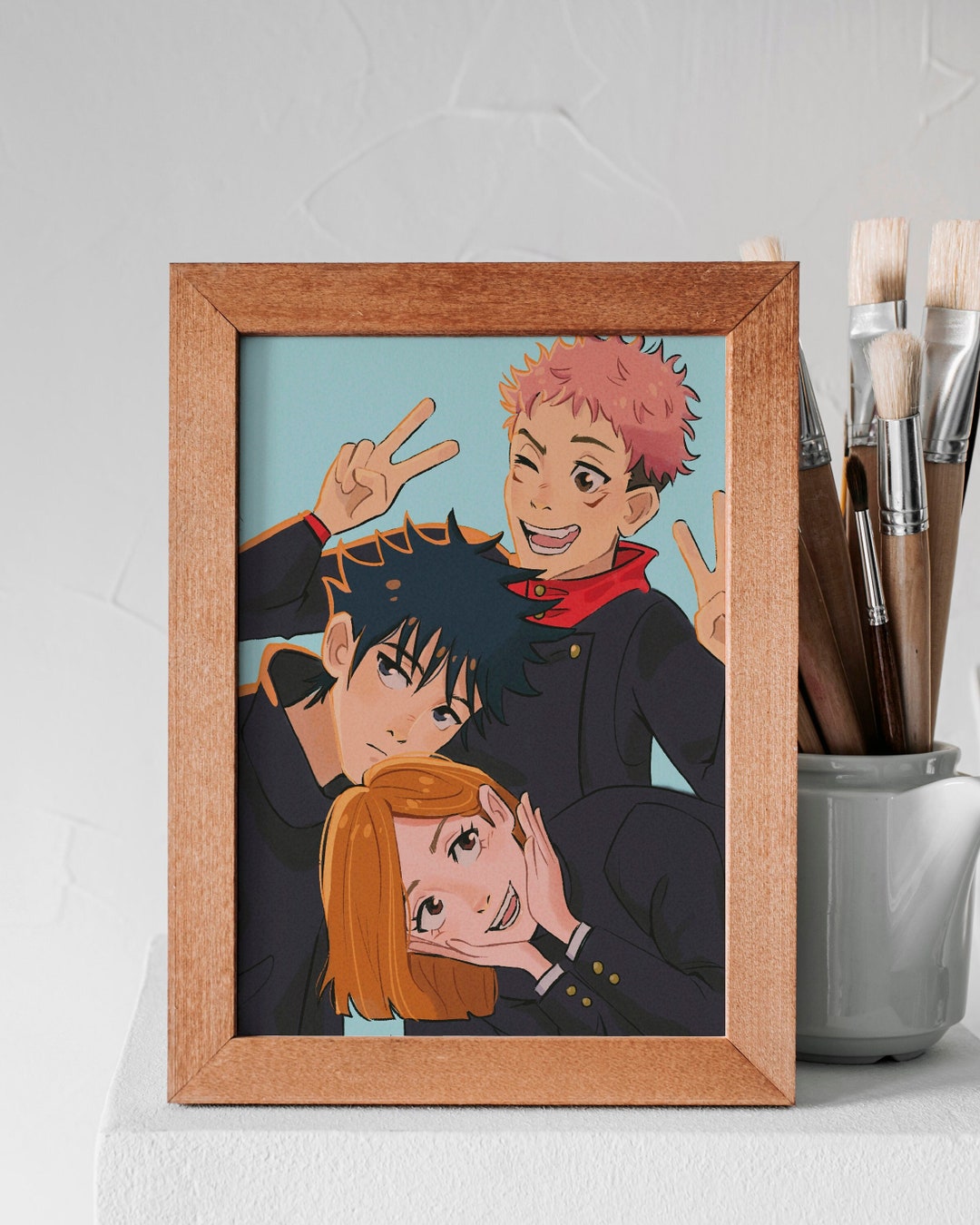JJK Trio Anime Art Illustration Mini Print - Etsy