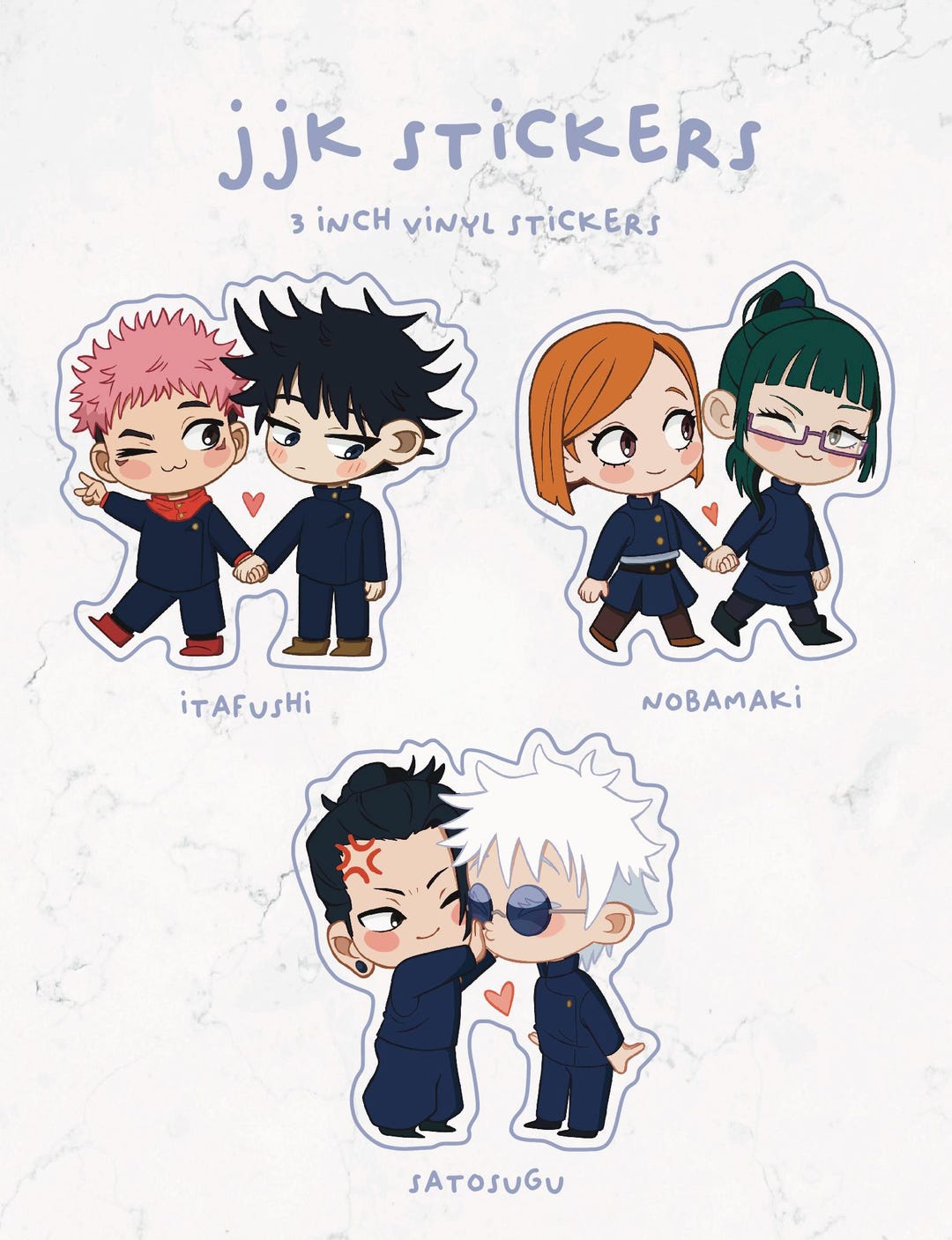JJK Anime Stickers - Etsy