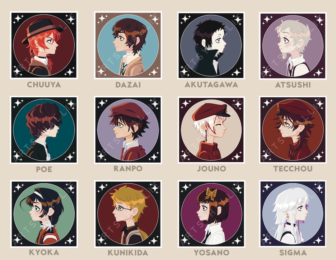 BSD Anime Art Illustration Mini Print - Etsy Singapore