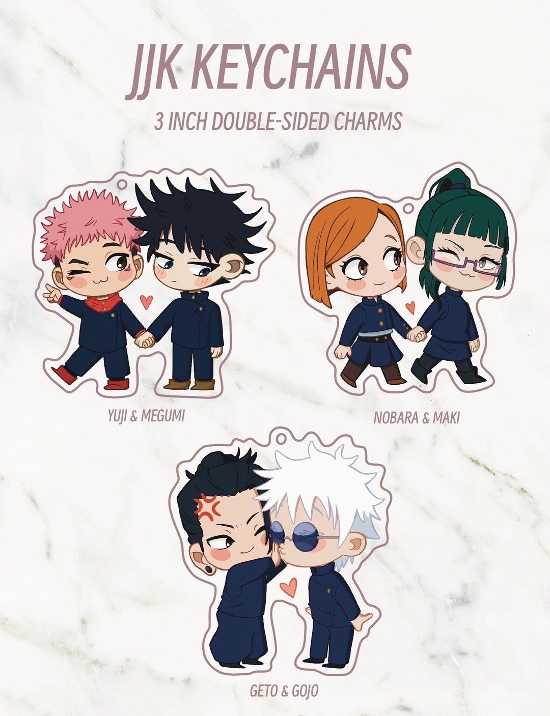 JJK Anime Keychains - Etsy