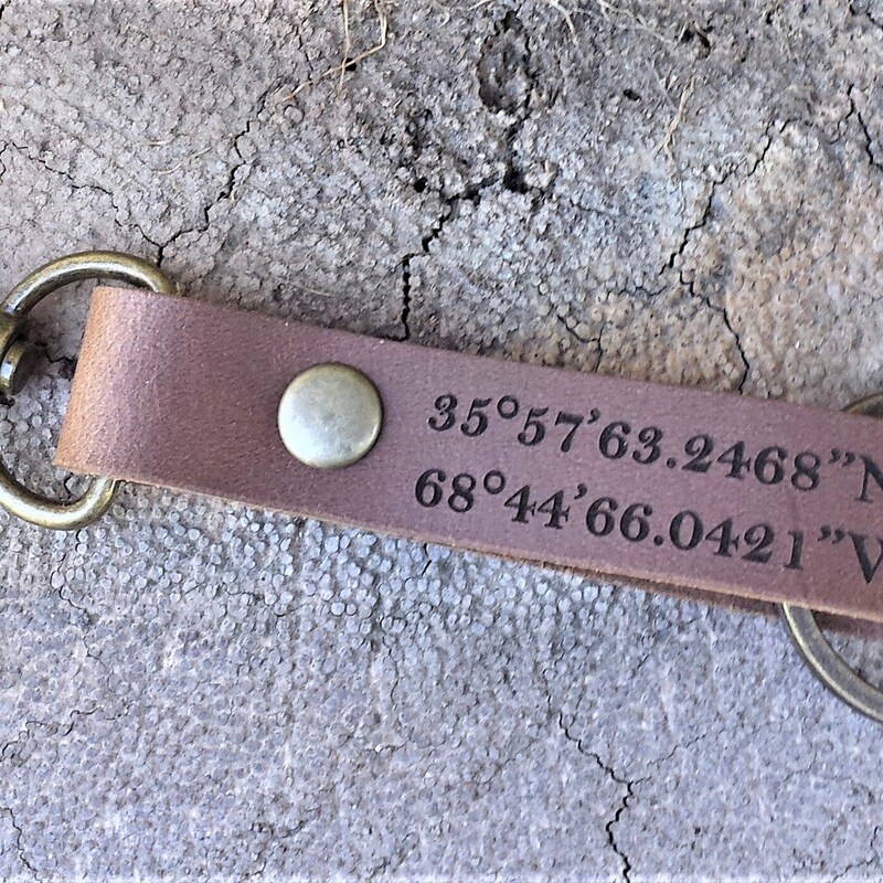Coordinates Keychain - Etsy