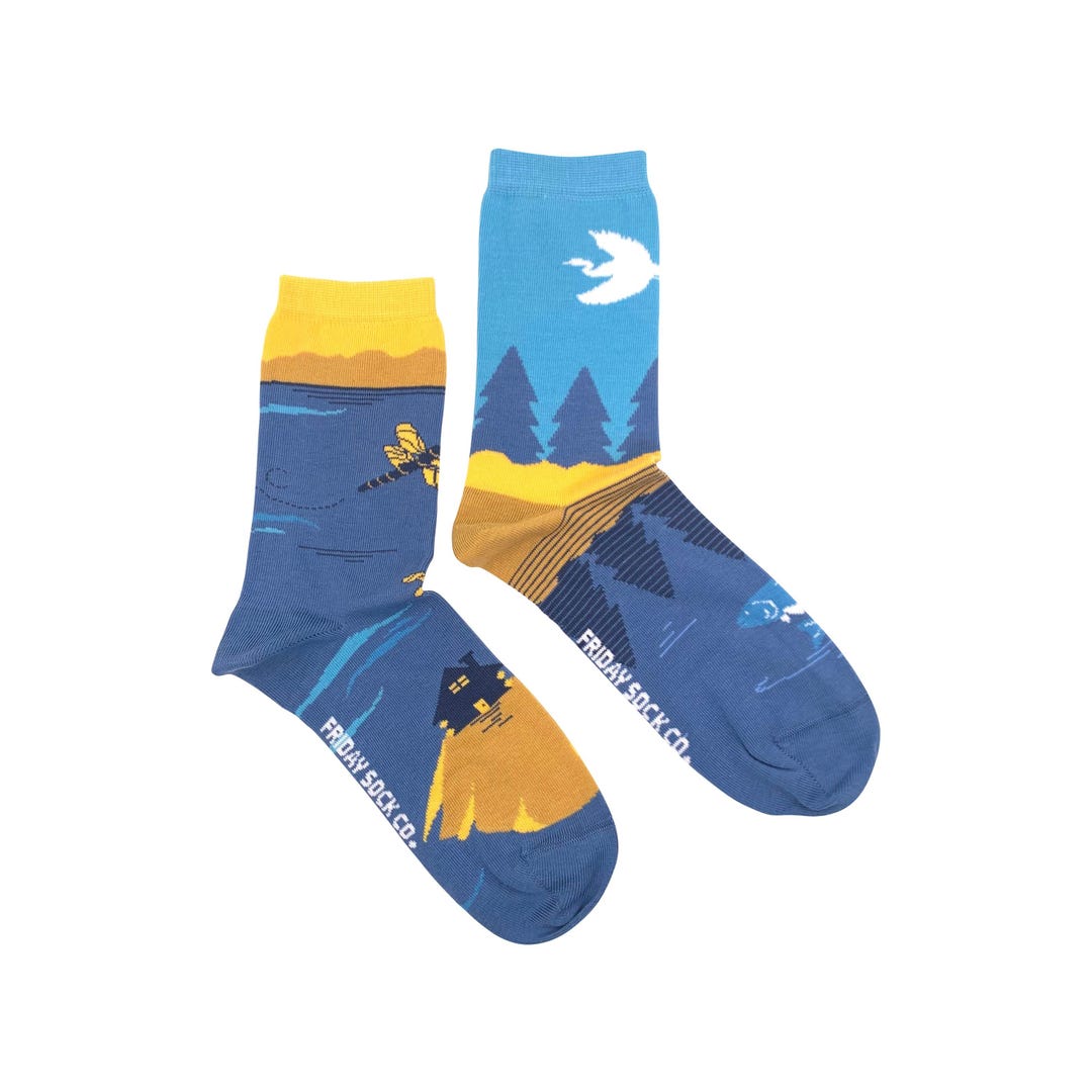 Women's Socks | Great Lakes Canadian Landscape Socks | Friday Sock Co ...