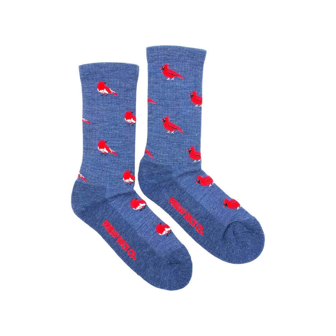 Women's Wool Socks | Cardinal and Robin | Friday Sock Co Mismatched ...