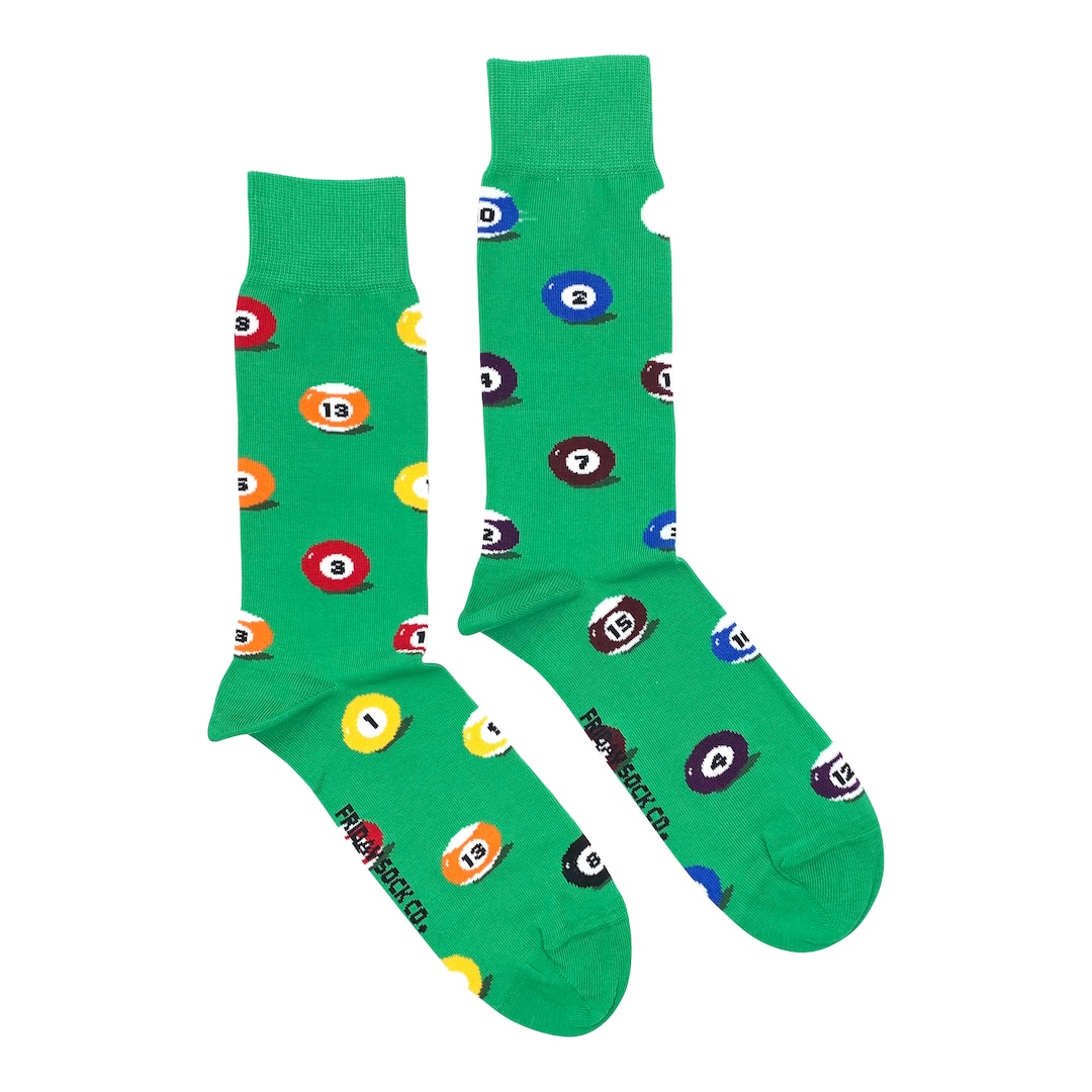 Men's Socks Pool Table Friday Sock Co Mismatched Socks Billiards ...
